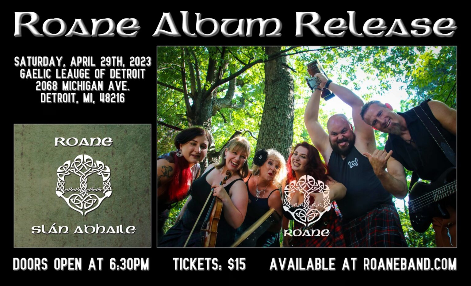 ROANE CD Release Party! – Gaelic League of Detroit